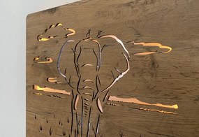 Li-Go "Slon" světelný obraz 230V 65x55cm provedení povrchu: dub světlý