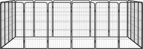20panelová ohrádka pro psy černá 50 x 100 cm práškovaná ocel 3115961