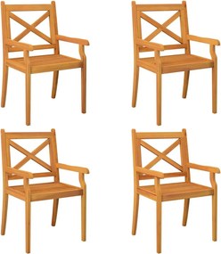 5dílný zahradní jídelní set masivní akáciové dřevo 3057998