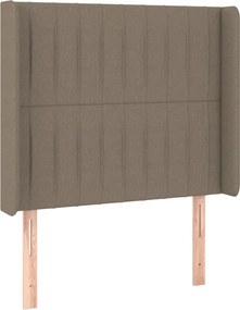 Box spring postel s matrací a LED taupe 90x200 cm textil 3138449