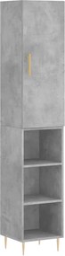 Skříň highboard betonově šedá 34,5x34x180 cm kompozitní dřevo 3198973