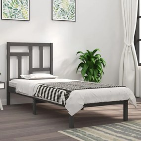 Rám postele šedý masivní borovice 100 x 200 cm,  3104535 HangarStore.cz