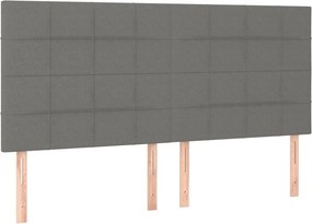 Box spring postel s matrací tmavě šedá 180x200 cm textil 3131450