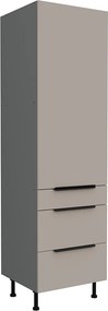 ARIA ta | vysoká skříňka 60 DKS-215 3S1F potravinová | UNI DVÍŘKA | 60 cm | PREMIUM BOX | antracit/béžová