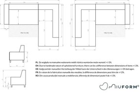 Světle modrá rozkládací rohová pohovka Miuform Dazzling Daisy L, levý roh