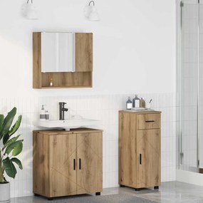 Sada koupelnového nábytku 3 ks Artisanový dub 61 x 35 x 64 cm 3392962