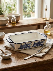 Sinsay - Porcelain baking dish with a floral motif - vícebarevná