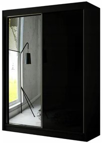 Kvalitní Šatní Skříň Velis 150 cm Dub Sonoma Černá