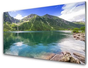 akrylový obraz Hora Jezero Krajina 120x60 cm