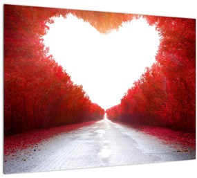Skleněný obraz - Cesta k lásce (70x50 cm)