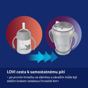 LOVI První hrneček se slámkou a závažím HARMONY 150ml