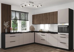 Vysoká skříňka, kašmír/černá, ARAKA 40 DK-210 2F