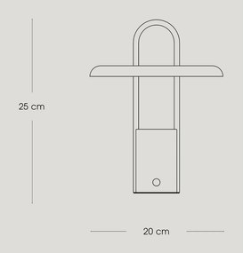 LED stmívatelná stolní lampa nerezová ve stříbrné barvě (výška 25 cm) Pier – Stelton