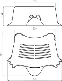 Aqualine Aqualine, DUCK dětské protiskluzové schůdky do koupelny, zelená, 366411