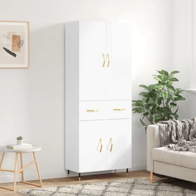 vidaXL Skříň highboard 69,5 x 34 x 180 cm kompozitní dřevo [3198132] Barva: bílá s vysokým leskem