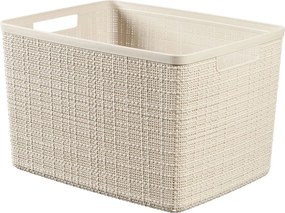 Curver Jute Úložný box L, 36 × 28 × 23 cm, 20 l, béžová