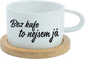 BEZ KAFE TO NEJSEM JÁ - bílý hrníček makronka 200 ml