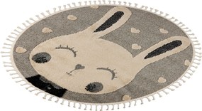 Obsession, Dětský kusový koberec My Fano 395 Rahe kruh, 133x133 (průměr) kruh, šedá, dětský pokoj
