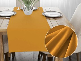 Biante Sametový běhoun na stůl Velvet Premium SVP-008 Medový 35x140 cm