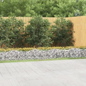 Klenutý gabion vyvýšený záhon 800x100x50 cm pozinkované železo 153553