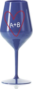 Personalizovaná nerozbitná sklenice - iniciály v srdci
