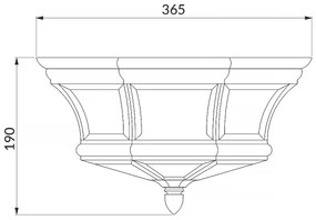 Quoizel QZ-NEWBURY-F-AC - Venkovní strop. svítidlo NEWBURY 3xE14/60W/230V IP44