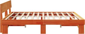 Rám postele Voskově hnědá 200 x 200 cm Masivní borové dřevo 3382291