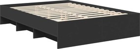 Rám postele s čelo Černá 140 x 200 cm Kompozitní dřevo 3408845