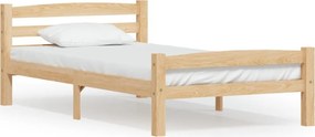 vidaXL Rám postele masivní borové dřevo 90 x 200 cm [322061] Barva: světle hnědá