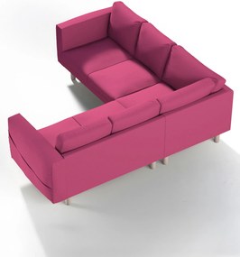 Potah na pohovku IKEA Norsborg rohová 4-místná barva růžová látka pletený vzor
