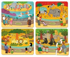 Vilac Dřevěné puzzle Zoo