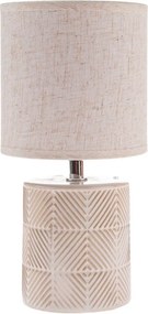Béžová keramická stolní lampa s textilním stínidlem (výška 27 cm) Anita – Dakls