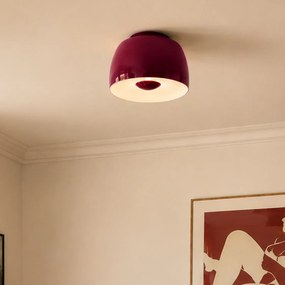 Retro stropní lampa červená s bílým vnitřkem vč. LED 3-stupňově stmívatelná - Vera