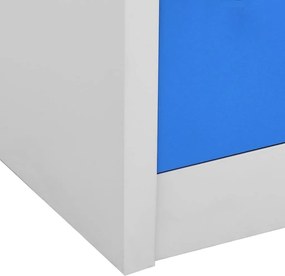 Uzamykatelné skříně 2 ks světle šedé a modré 90x45x92,5 cm ocel 3095240