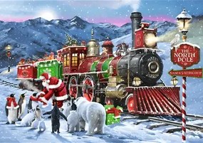 TREFL Puzzle Premium Plus Tea Time: Vánoční vlak / 1000 dílků / 68,3 ×