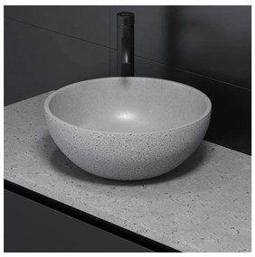 BATH DELUXE 06-039-19-23-00 - Umyvadlo na desku BERGEN pr. 39 cm beton/šedá