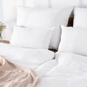 Mušelínové prodloužené povlečení White Velikost: 140 x 220 + 70 x 90