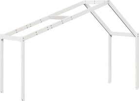 Patrová postel se střechou bílá 80 x 200 cm masivní borovice 3282056