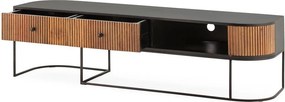 TV stolek z mangového dřeva v přírodní barvě 160x45x40 cm Curve – MOME