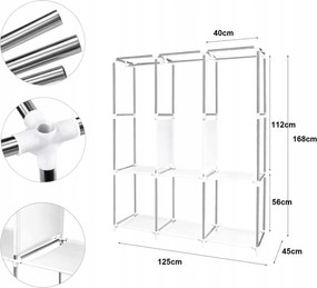 VerDesign látková šatní skříň GROSNE látka šedá