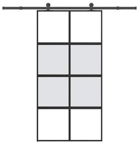 Posuvné dveře s kováním 102,5x205 cm tvrzeného sklo a hliník 3333012