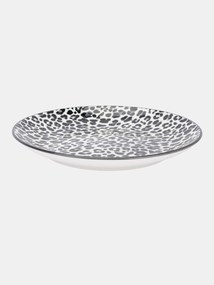 Sinsay - Keramické talíře s leopardím vzorem 2 pack - černá