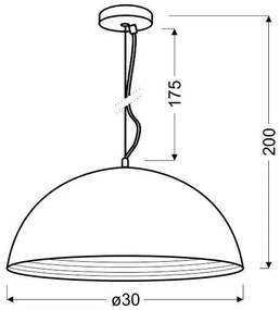 Chromový závěsný lustr 30cm Dorada pro žárovku E27  - Candellux