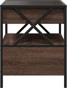 Noční stolek s Infinity LED hnědý dub 40 x 40 x 51 cm 3284105