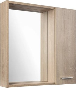 Aqualine Aqualine, ZOJA/KERAMIA FRESH STRIP galerka s LED osvětlením, 60x60x14cm, pravá, dub platin, 45028S