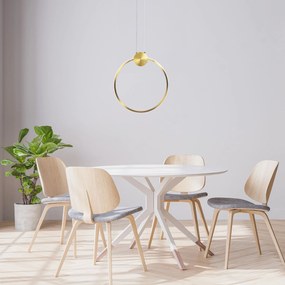 Toolight Toolight, LED stropní svítidlo 40cm 17W 4000K APP1397-CP, zlatá matná, OSW-00955