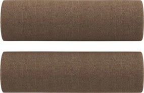 2místná pohovka s polštáři hnědá 140 cm textil 3200785