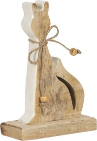 Dřevěná dekorace kočka - 11*3*16 cm