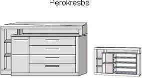 Komoda Redondo, dub bahenní/dub černý
