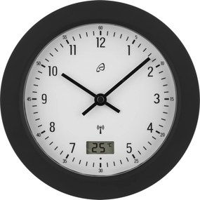 Auriol® Koupelnové hodiny řízené rádiovým signálem (černá)